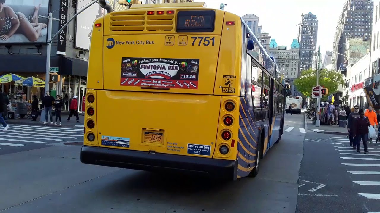 MTA NYCT Bus: 2018 new Flyer XD40 #7751 On the B52 - YouTube