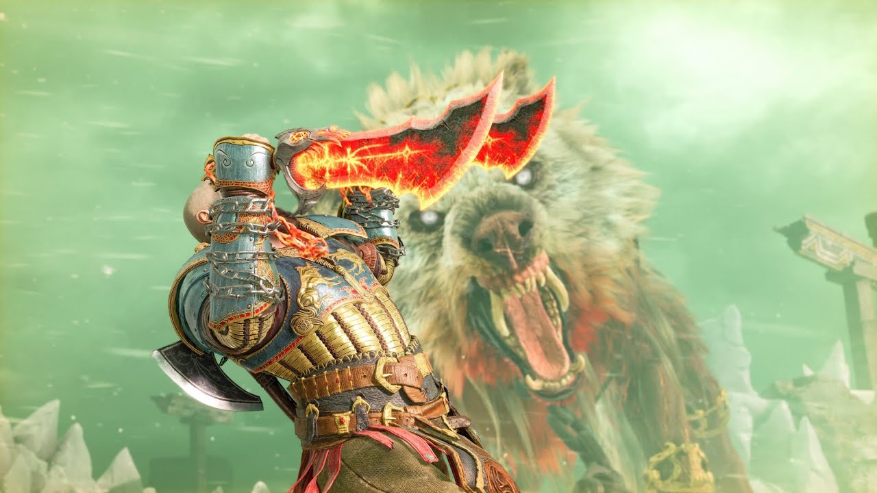 God of war ragnarok _GARM fenrir boss Fight_ Kratos Vs Fenrir - YouTube