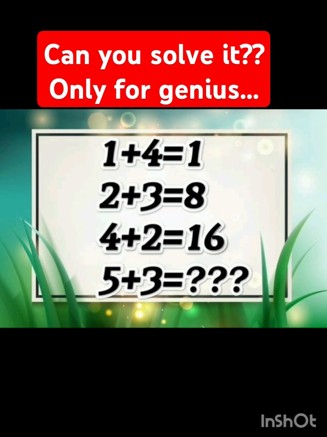 Genius IQ Test.find answer# Math#Shorts#Brain test#tricks#viral# ...