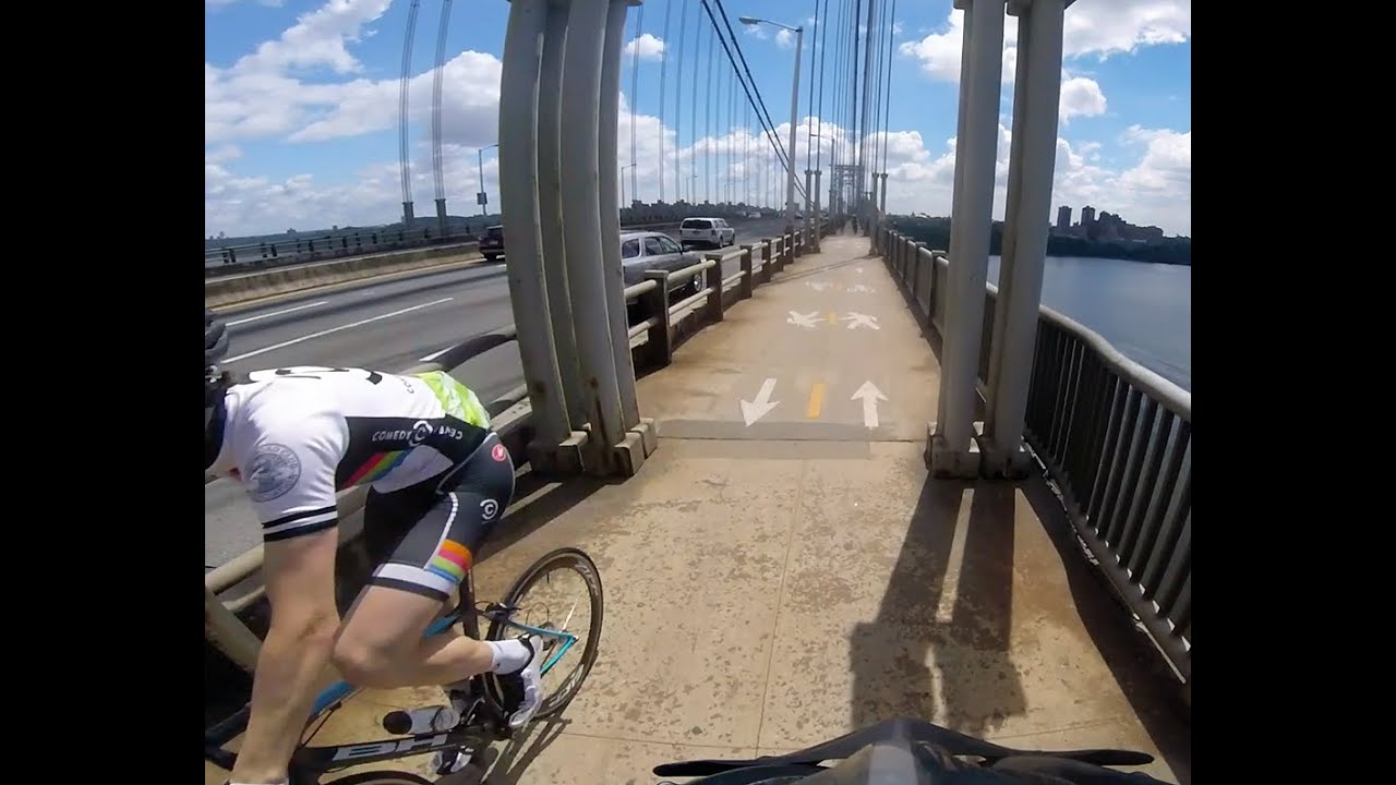 Cycling the George Washington Bridge Bike Path HD 2016 - YouTube