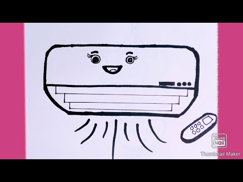 Draw Air conditioner| Easy Drawings|art|kids drawings - YouTube