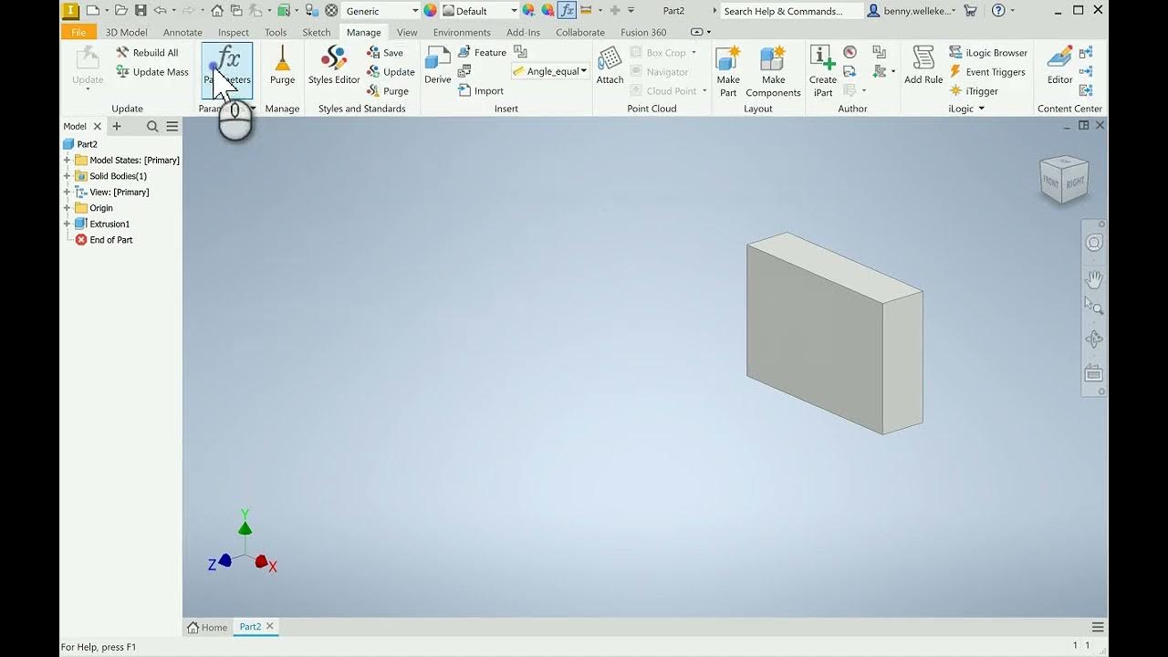 Autodesk Inventor - Kennismaking met Model parameters - YouTube