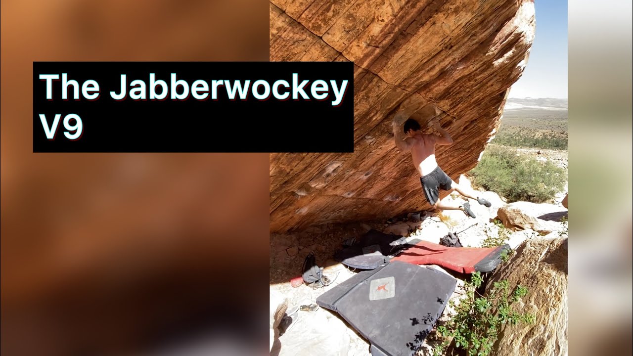 The Jabberwockey V9 (7C) - Pine Creek Canyon • Red Rock Bouldering (NV ...