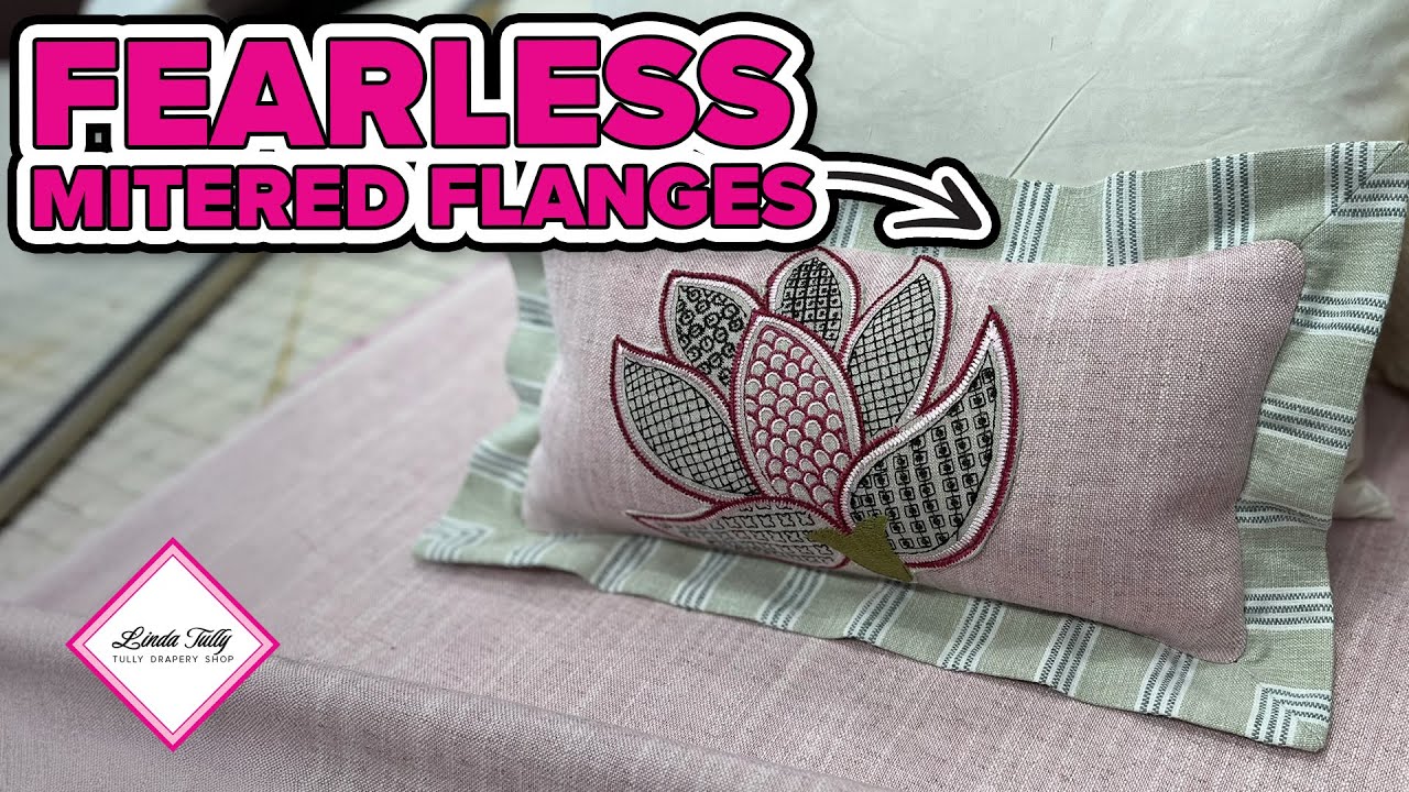 How to Make Double-Sided Mitered Flanges for Pillows...with Striped ...