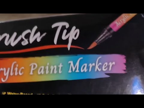 TEMU Acrylic Paint Markers Review | Flexible Brush Tip Acrylic Markers ...
