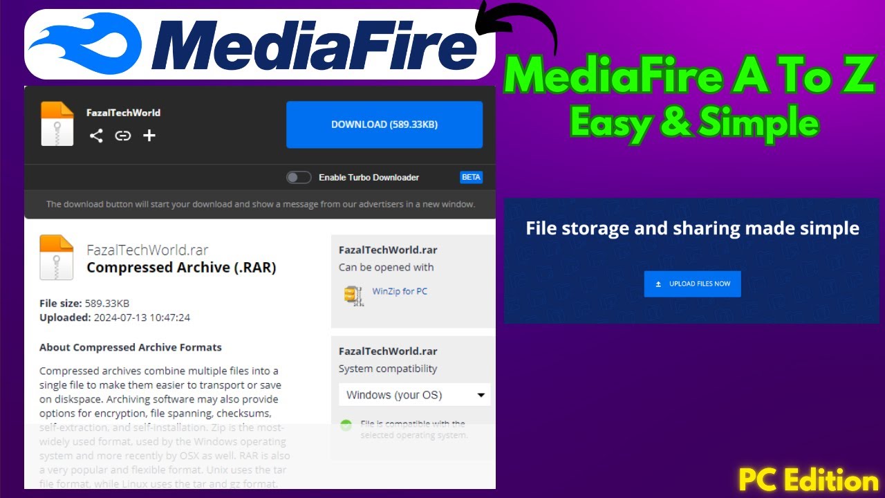 MediaFire Full Detailed | From Uploading Files to Share Link | PC - YouTube