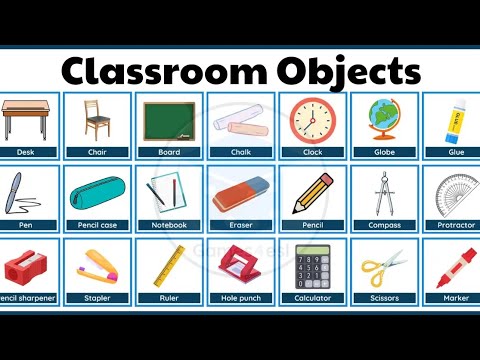 Study Materials and Classroom Objects #KidsChannel #kidsEducation # ...