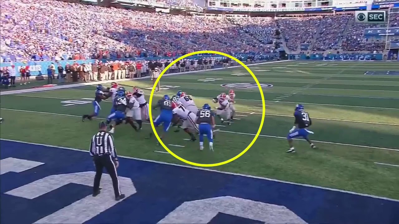 UGA R vs Unblocked LB - YouTube