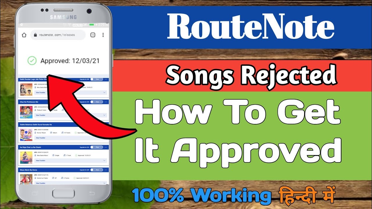 Routenote Songs Rejected | Routenote Note Approved My Song | Hits ...