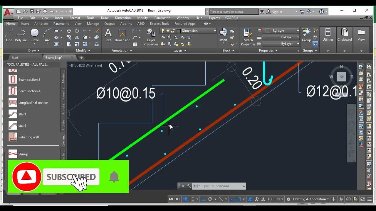 Detailing of Straight Flight Stair with AutoLISP. LISP || AutoLISP || AutoCAD LISP. - YouTube