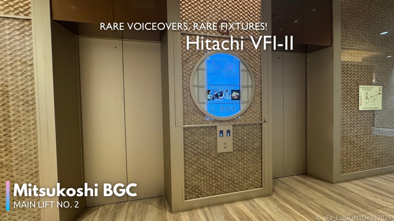 Even More RARE Hitachi VFI-II Lifts @ Mitsukoshi BGC [Main Lift 2 ...