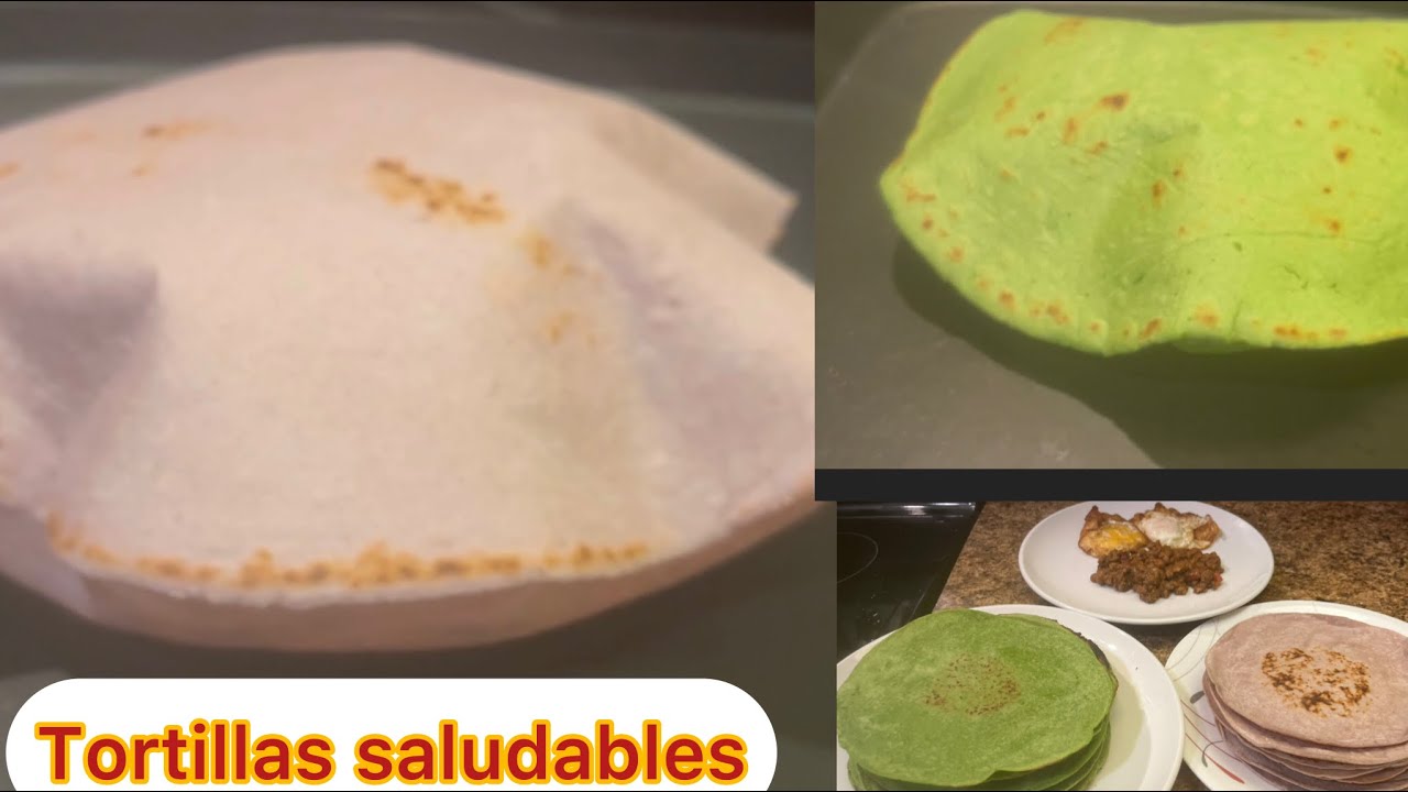 Como hacer tortillas 💯🇲🇽 infladitas de maseca espinaca y repollo morado ...