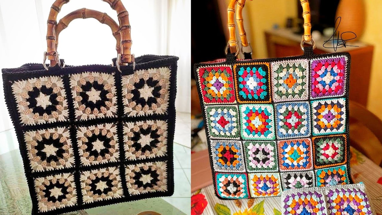 Stylish Crochet fancy handbags purse design for womens party wear - YouTube