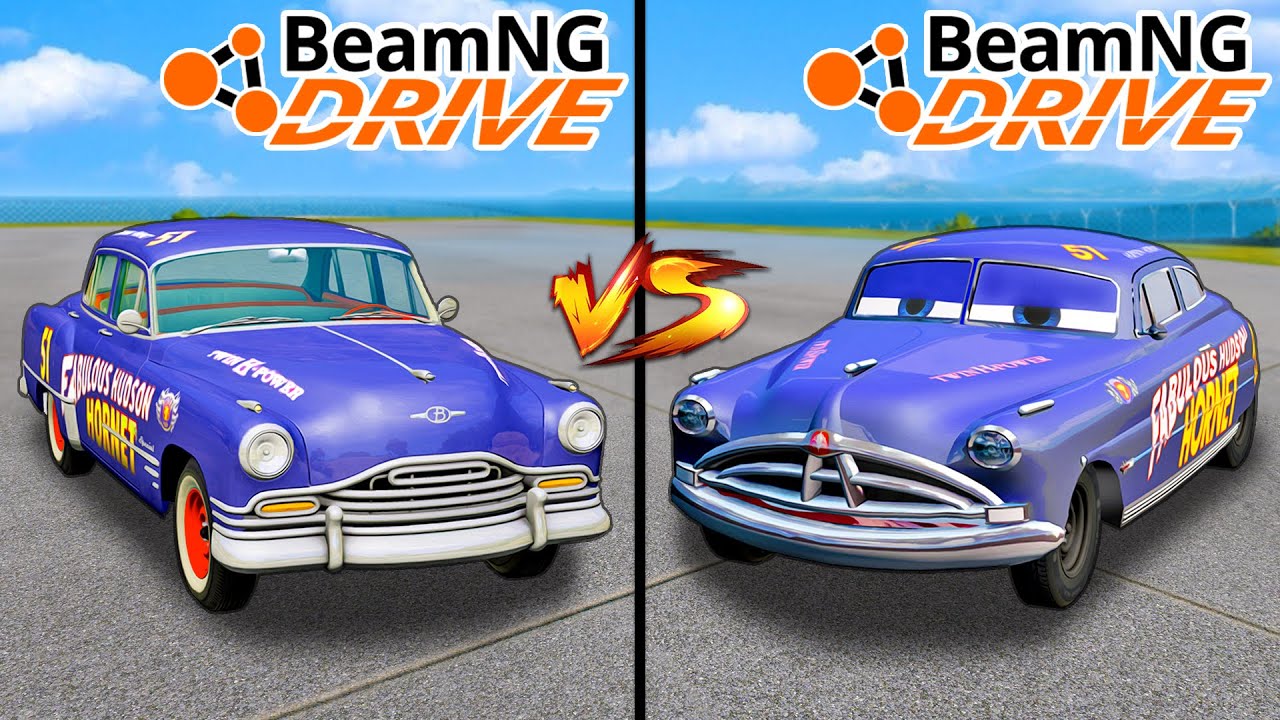 PIXAR DOC HUDSON CARTOON vs REAL - WHICH BeamNG MOD IS BEST ? - YouTube
