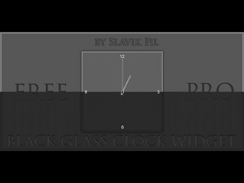 Black Glass Clock Widget for Android - YouTube