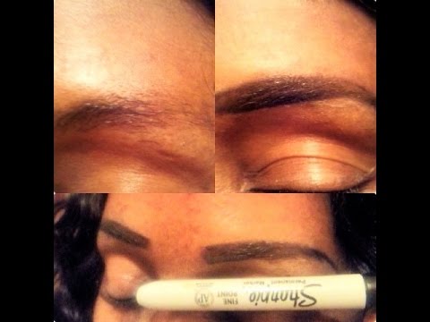 Eye Brows Tutorial! Permanent Marker Edition! - YouTube