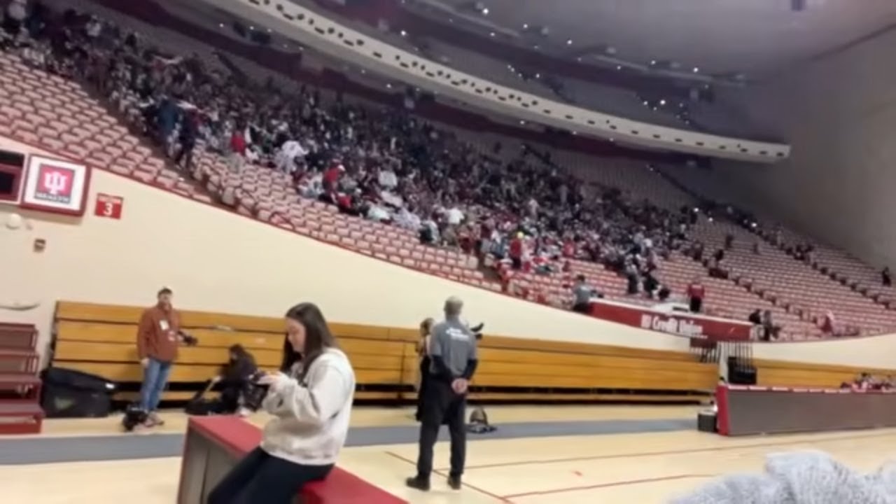 IU football fans filling Assembly Hall in Bloomington for CFP National ...