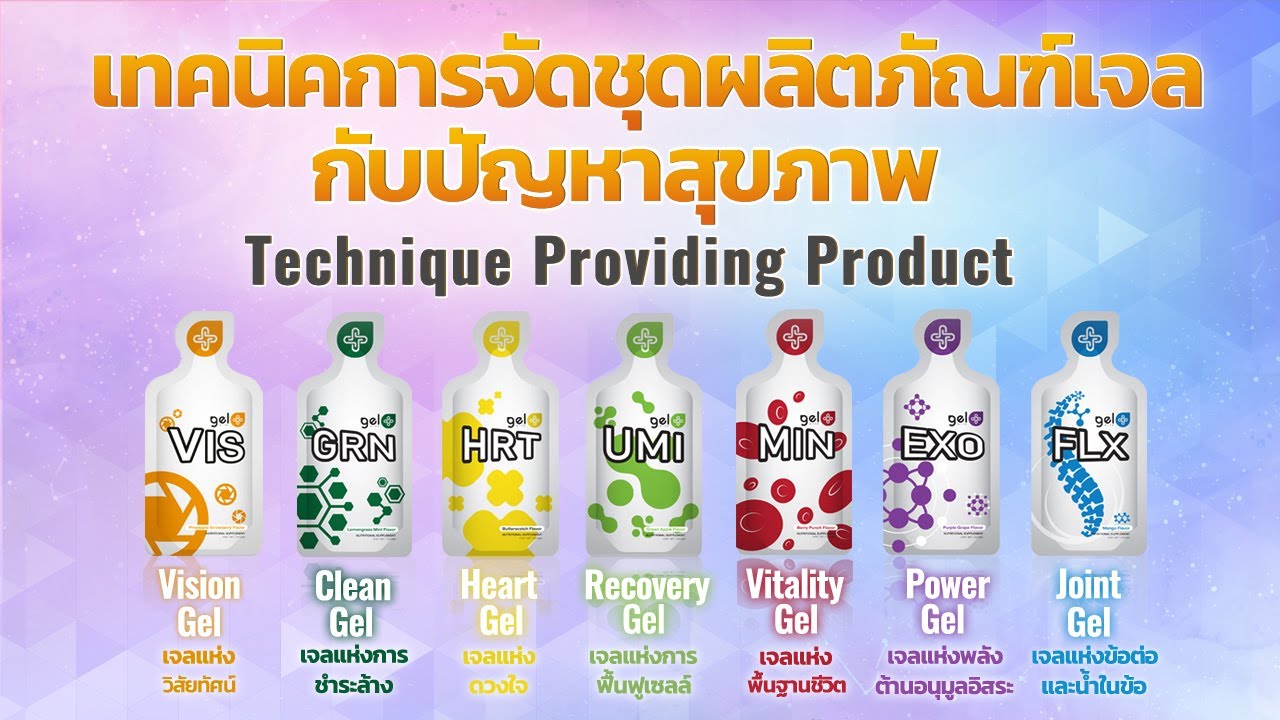 เทคนิคการจัดชุด ผลิตภัณฑ์เจล กับปัญหาสุขภาพ Agel Product Matching - YouTube