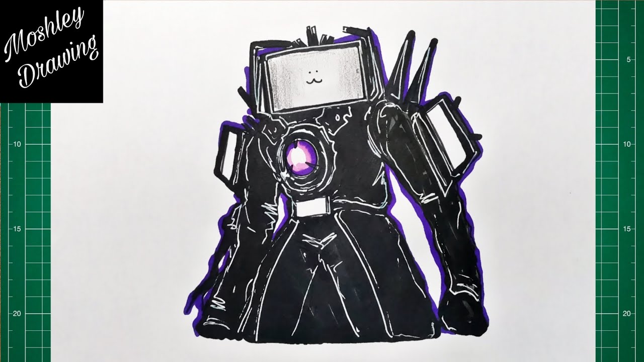 How to Draw New Upgraded Titan TV Man - YouTube