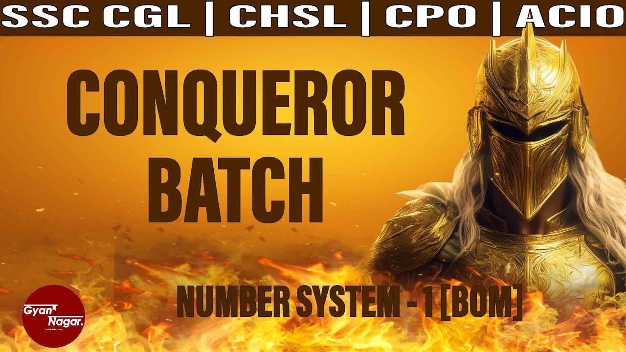 Basics of Mathematics | Conqueror Batch | Number System - 1 | SSC CGL ...