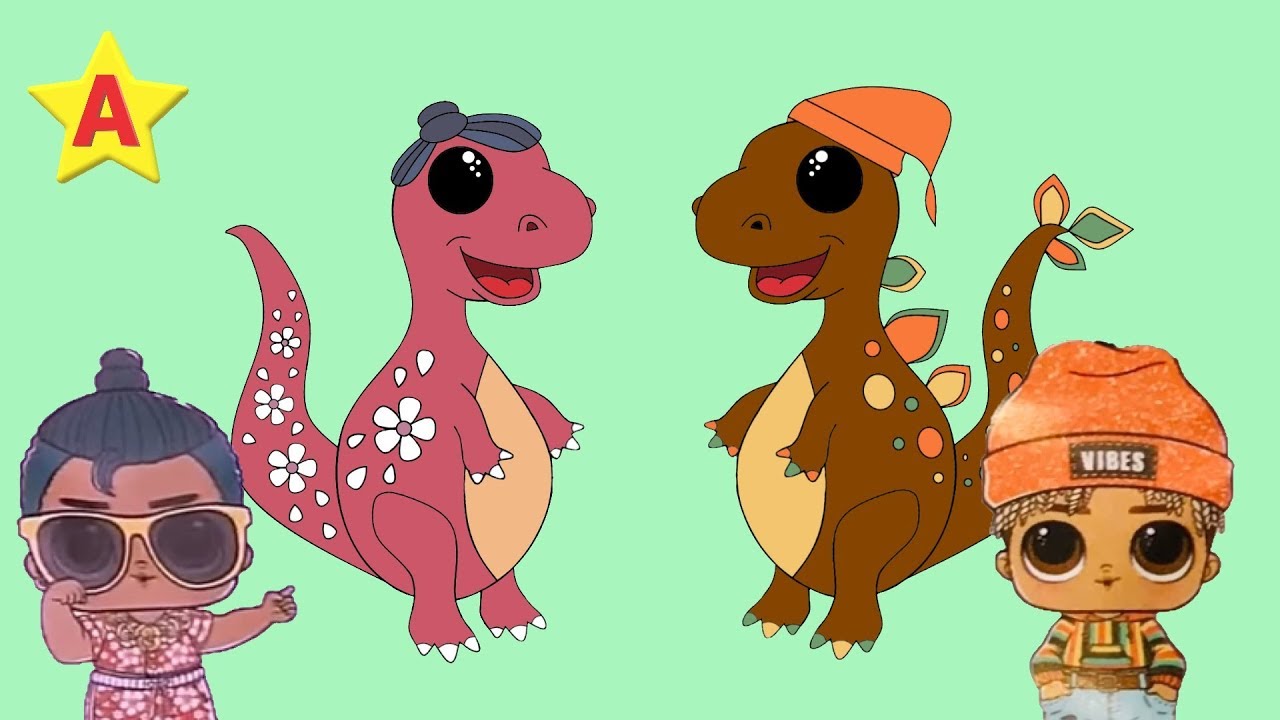 Draw Dinosaurs for Big Boys LOL Surprise - YouTube