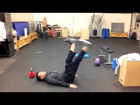 Reverse Straight Leg Raise - YouTube