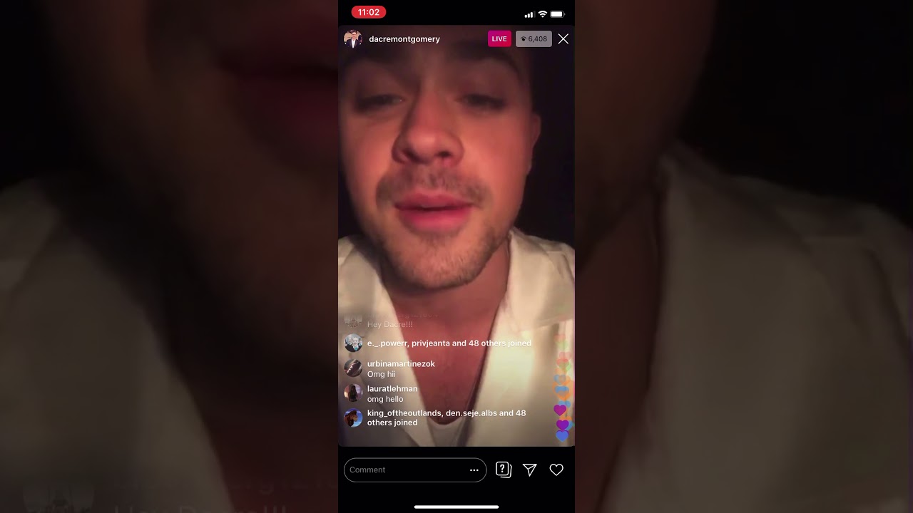 Dacre Montgomery Instagram Live Part 1 - November 26, 2019 - YouTube