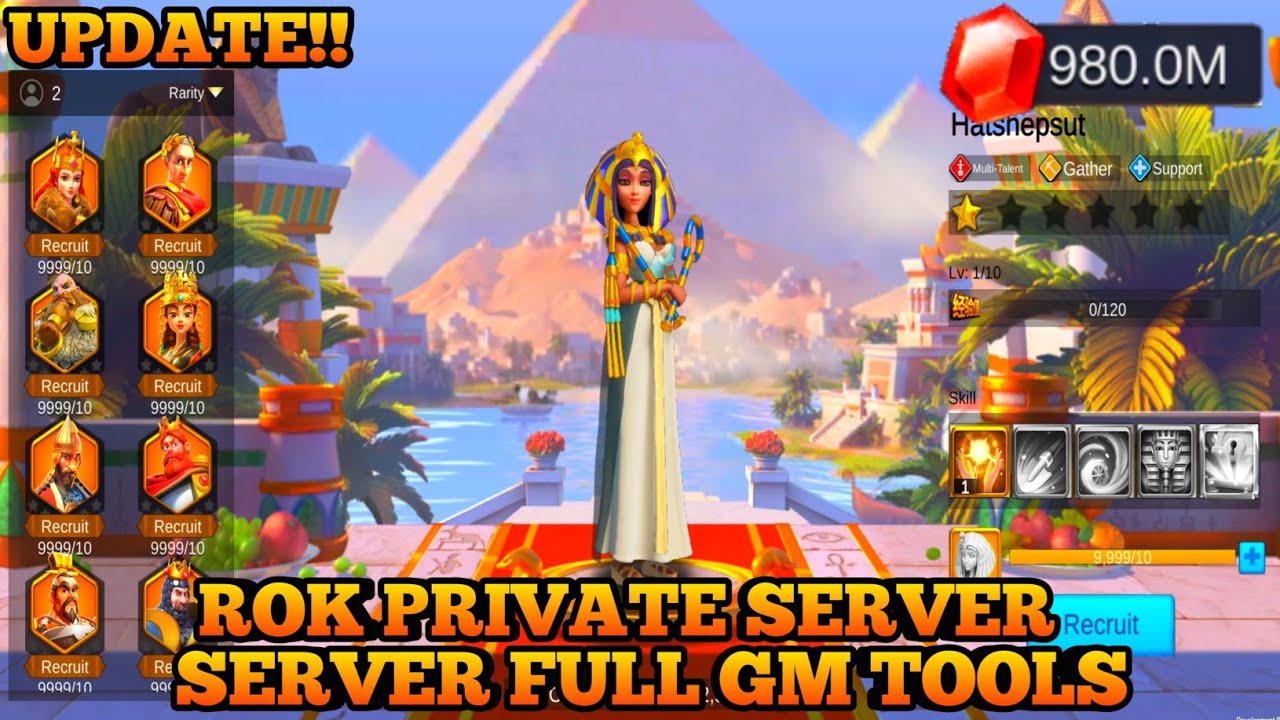 Update Rise Of Kingdoms Private Server - Server Full GM TooL - YouTube