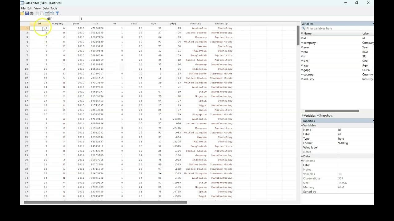 Simple Steps in Stata Video 3 - Data Import - YouTube