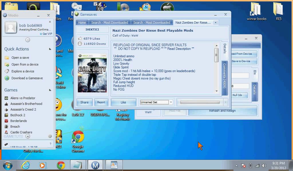 How to mod call of duty waw USB - YouTube