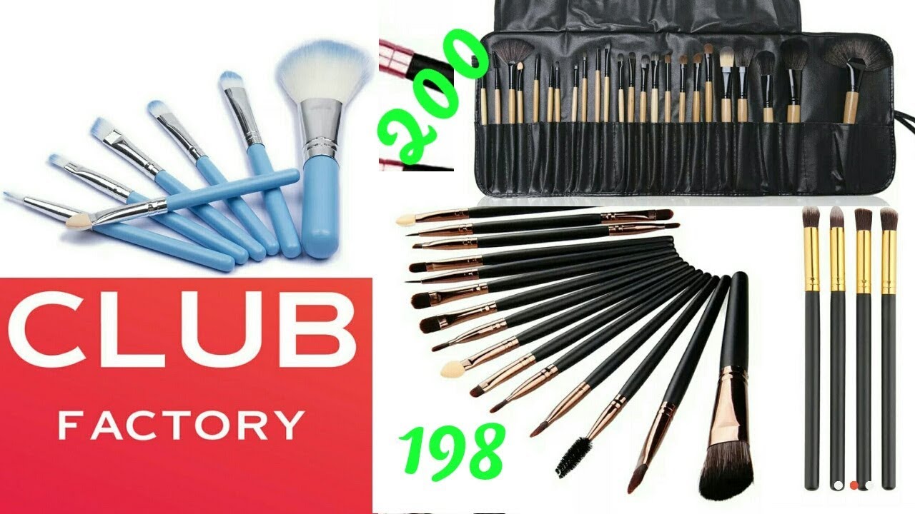 Club factory affordable makeup brushes / club factory app - YouTube
