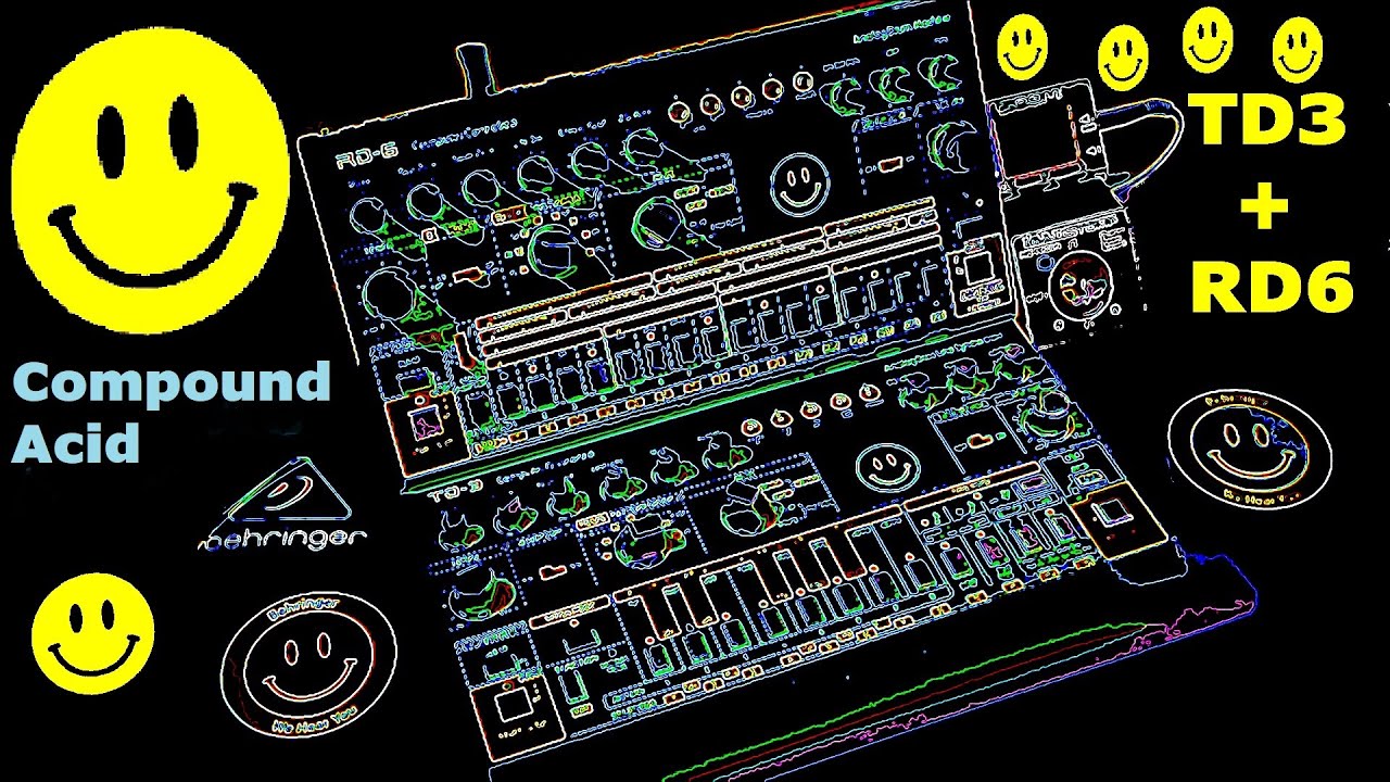 Acid Compound - TD3 Behringer TD-3 Bass Line Synth - RD6 Drum Machine ...
