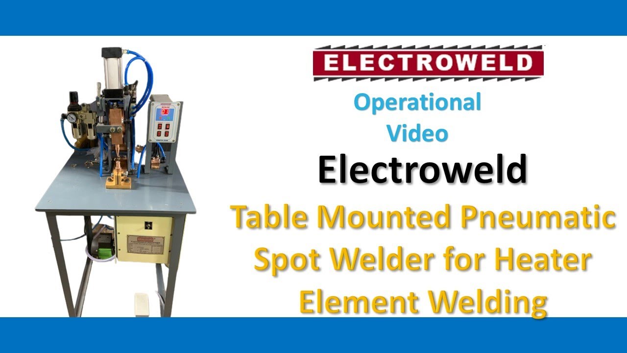 Table Mounted Pneumatic Spot Welder for Heater Element Welding - YouTube