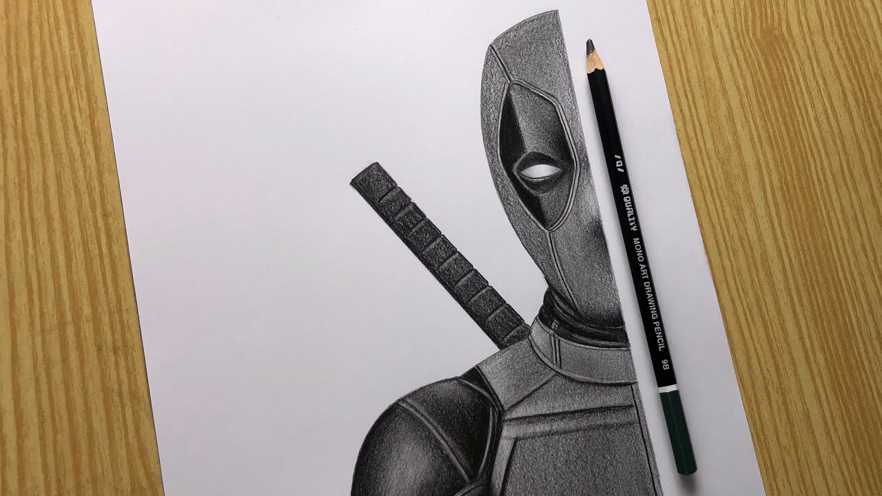 Deadpool Drawings In Pencil How To Draw Deadpool: Easy Step By Step