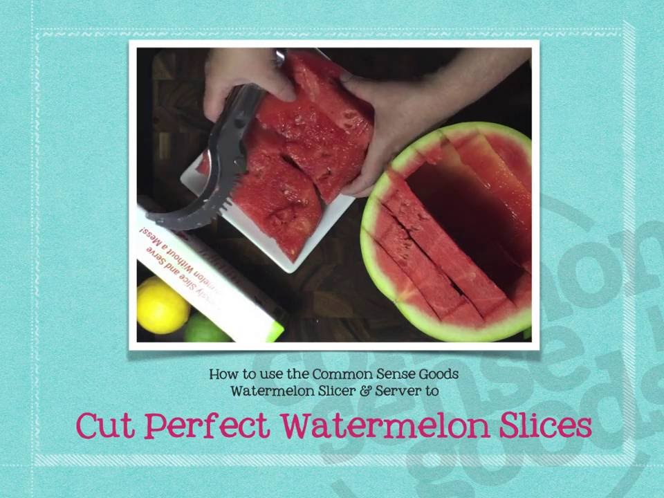 How to cut a watermelon into perfect slices - YouTube