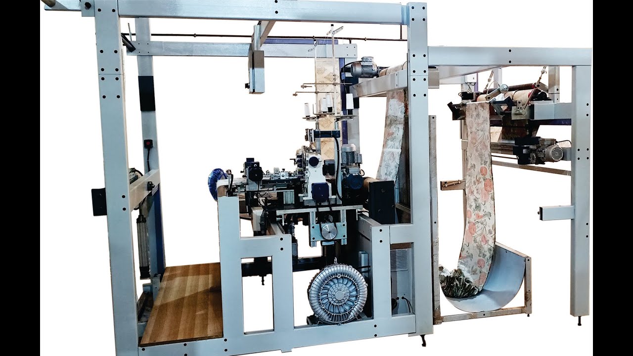 Economic Length Hemming/Stitching Machine with Cross Cutting - YouTube