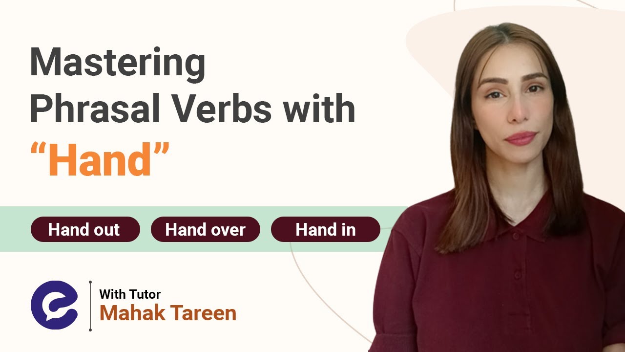 Learn Phrasal Verbs with Hand | You can use them everyday | Phrasal ...