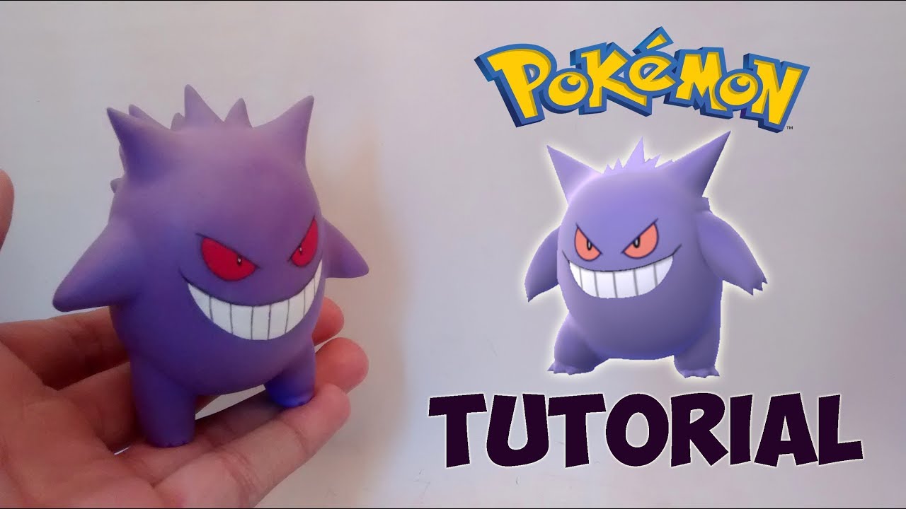 How to make Pokemon Gengar whit clay / Tutorial como hacer a Gengar con ...