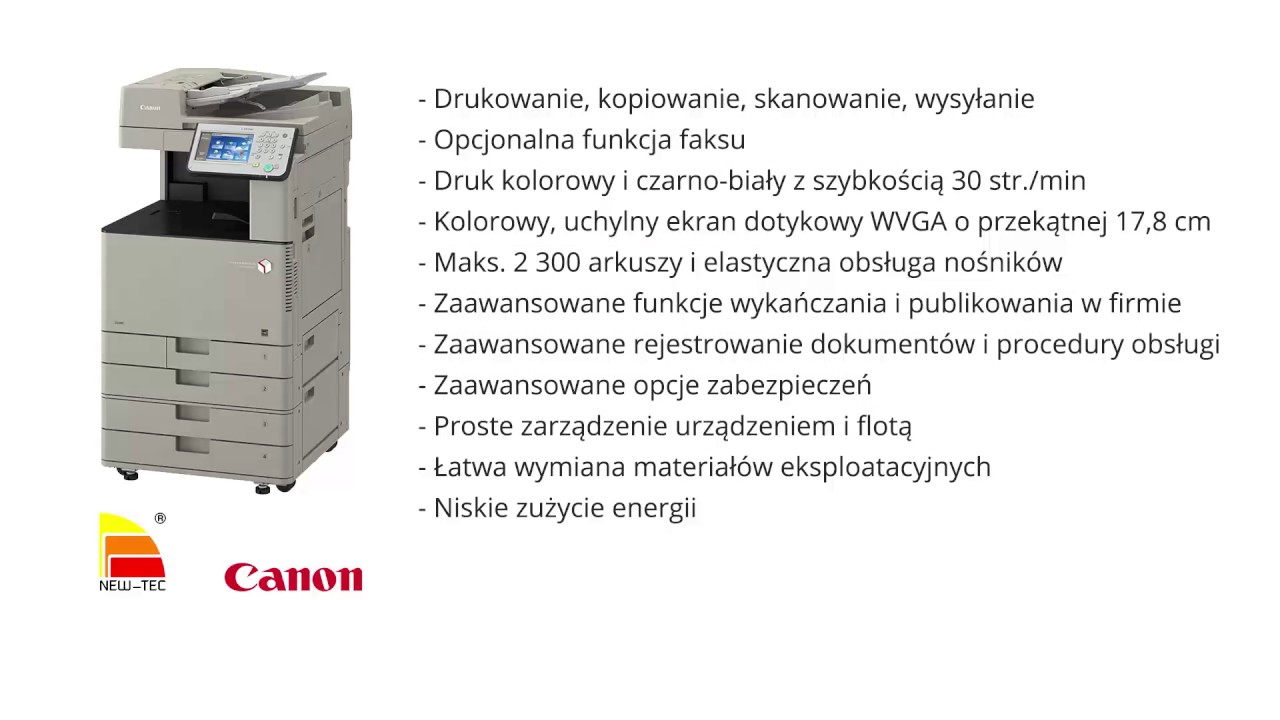 Canon imageRUNNER ADVANCE C3330i (drukarka/kopiarka Canon iRAC3330i ...