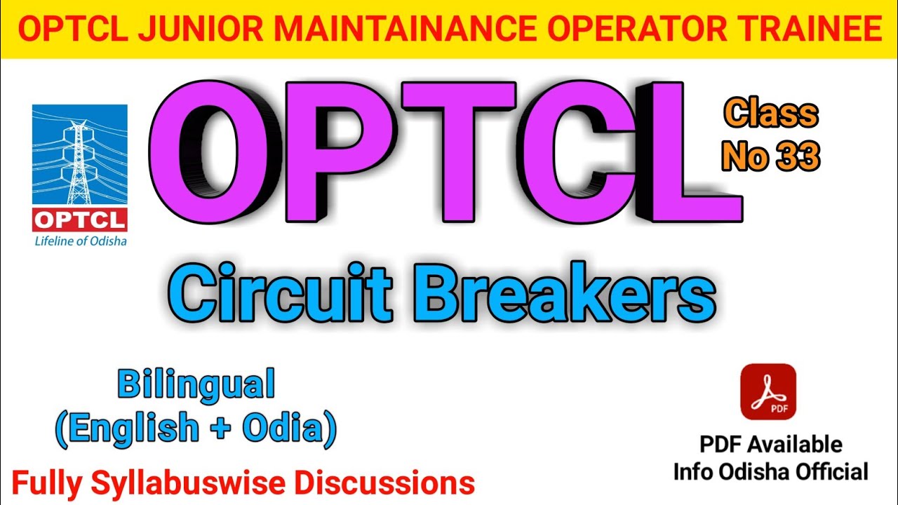 OPTCL Electrical Circuit Breaker Questions || OPTCL JMOT Electrical ...