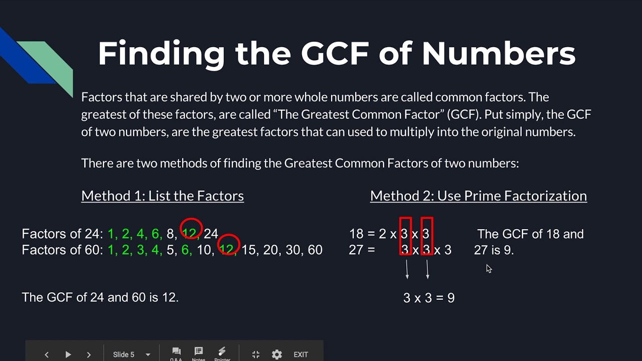 81 Factors and Greatest Common Factors Lesson - YouTube