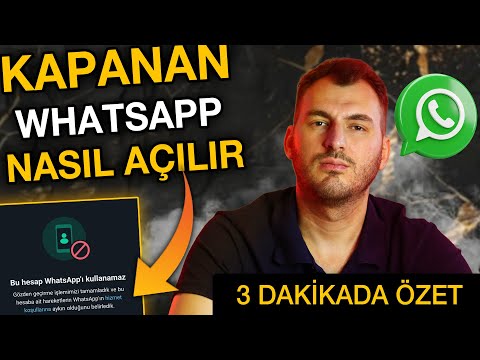 KAPATILAN WHATSAPP HESABI NASIL AÇILIR - WhatsApp Hesabım Yasaklandı Sorunu