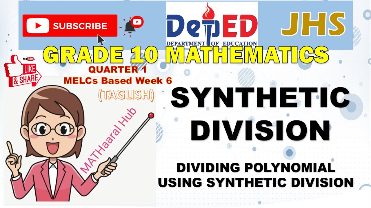 SYNTHETIC DIVISION - GRADE 10 MATH Quarter 1 ️ - YouTube