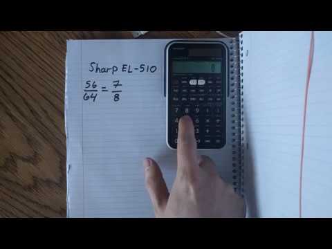 Simplifying Proper Fractions with the SHARP EL-510 - YouTube
