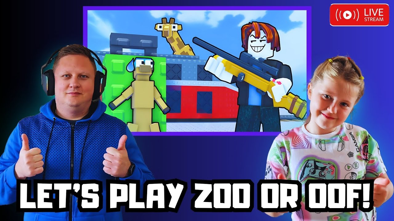 🔴 LIVE! - ROBLOX! LET'S PLAY ZOO OR OOF GAME! ZOO ANIMALS HIDING FROM CRAZY ZOOKEEPER! - YouTube