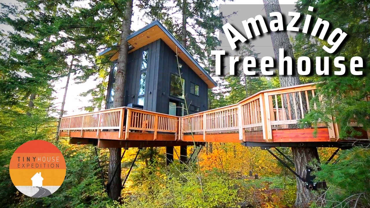 Tiny House n the Trees?! Magical Luxurious Nature Experience - YouTube
