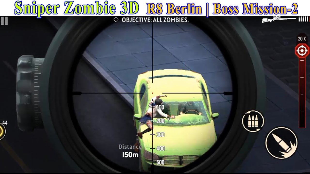 Sniper Zombie 3D Gameplay | R8 Berlin Boss Mission #2 - YouTube