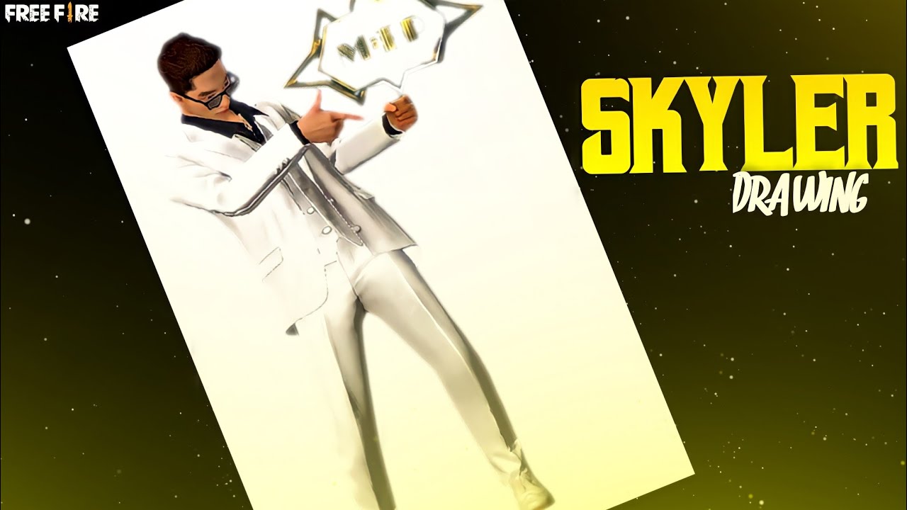 SKYLER CHARACTER DRAWING | SKYLER | FF DRAWING | FREE FIRE DRAWING | # ...