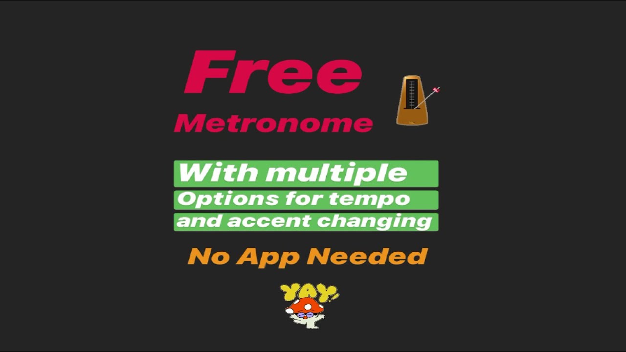 Free Metronome Which have Multi Tempo change Function | No App Needed ...