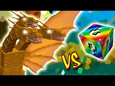 KING GHIDORAH VS. LUCKY BLOCK RAINBOW (MINECRAFT LUCKY BLOCK CHALLENGE)